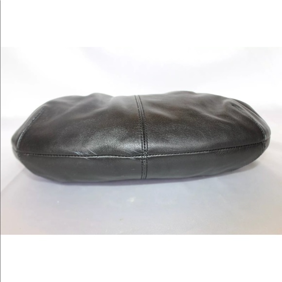 Coach | Bags | Coach Black Pleated Leather Shoulder Bag F373 | Poshmark